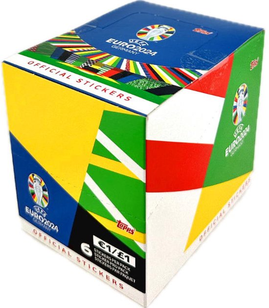 Topps - UEFA Euro 2024 -100-Packet Sticker Display | Games | bol