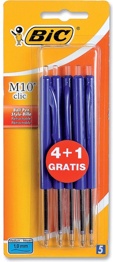 BIC BALPEN M10 BLAUW BLS 4+1 | bol