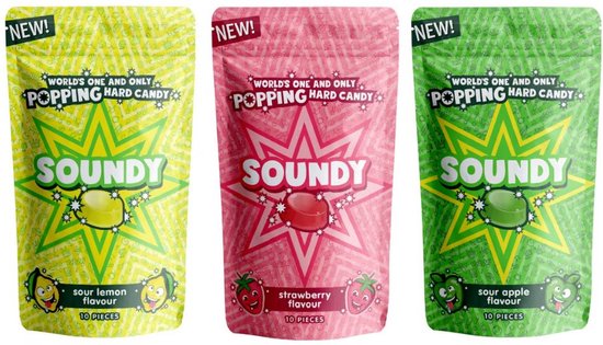 Snoep - Soundy popping candy - 3 stuks | bol
