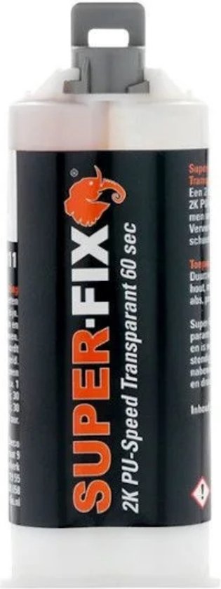 Super-Fix 2K PU Speed - transparant - tweecomponentenlijm - 50 ml | bol