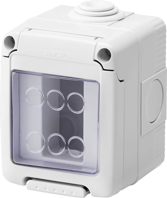 Gewiss-OUTDOOR 3-PLAATS CASSETTEBOX CONTAINER MET IP55 DEUR | bol