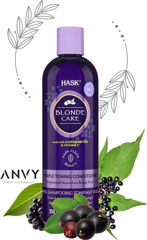 Hask Conditioner Blonde Care Purple Conditioner - Leave-In Conditioner ...