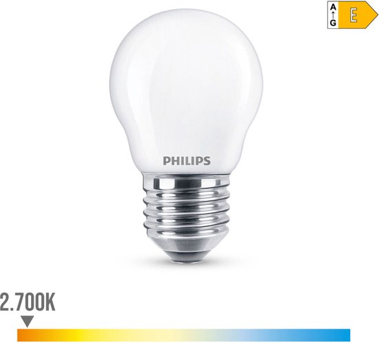 Philips LED Kogellamp Mat - 60 W - E27 - warmwit licht | bol