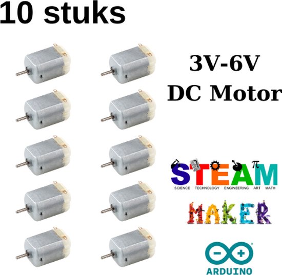LEA - 10 stuks 3V DC Motor - 3V-6v DC Motor - Hobby Projecten | bol