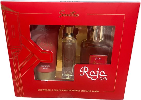 Sentio Rojo 045 Giftset - Unisex Eau de Parfum (100ml) & Showergel ...