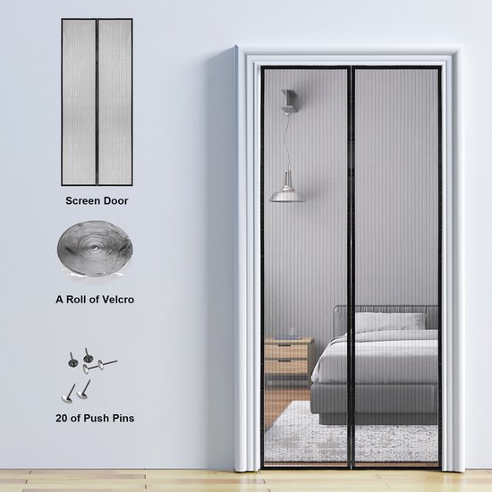 Magnetische Deurhor - 120 x 240 cm - Insectenhor Horgordijnen ...