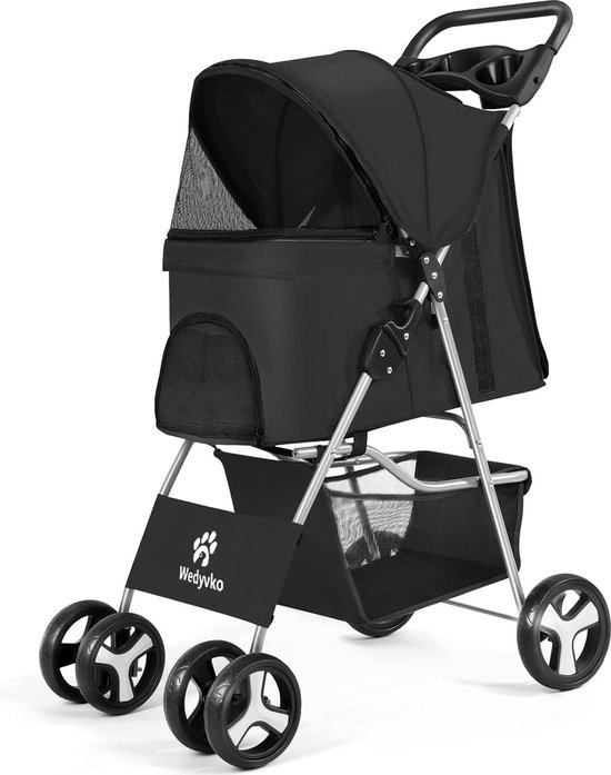 Hondenbuggy tot 15 kg voor kleine honden, hondenkar opvouwbaar ultra licht - slechts... | bol