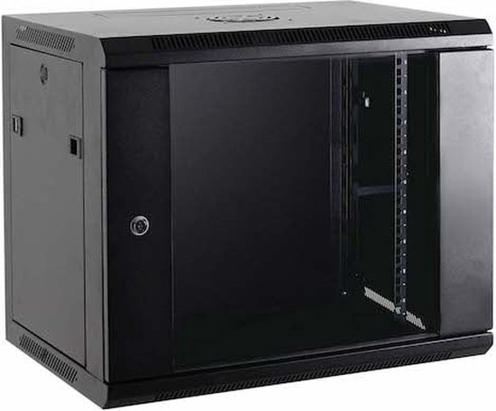 WL4 SR6U-B Server wandkast 6U 19 met ventilator, voeding, deur met ...