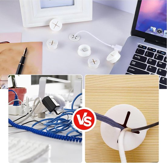 12 stuks bureaudoorvoer, flexibele siliconen kabeldoorvoer, diameter 25 ...