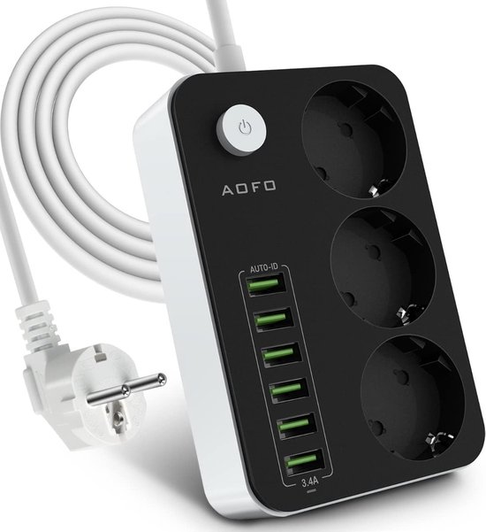 StayPowered Stekkerdoos - De Ultieme Stekkerdoos met 3 Stopcontacten en ...
