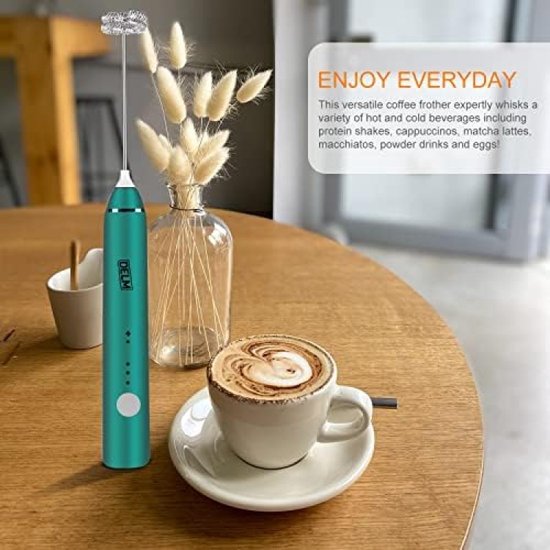 Elektrische Melkopschuimer, Koffieopschuimer, Oplaadbaar, Drankmixer, Handopschuimer,... | bol