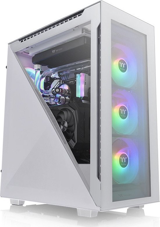 Thermaltake Divider 500 TG Snow ARGB White Midi-tower PC-behuizing Wit ...
