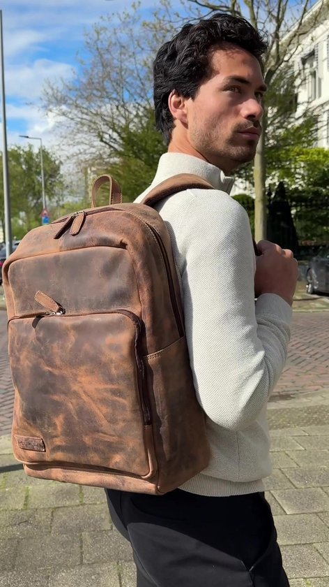 Plevier Hertz rugzak 16 inch bruin. | bol