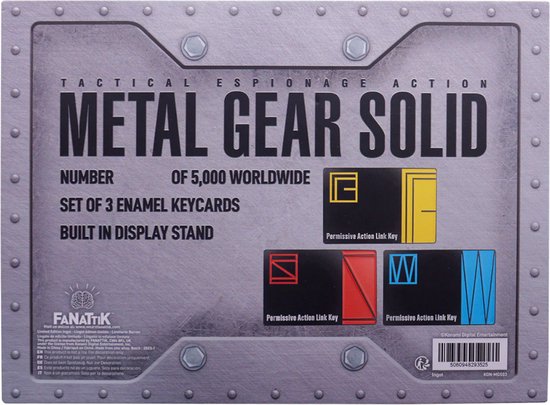Metal Gear Solid Limited Edition Set of 3 key cards | bol