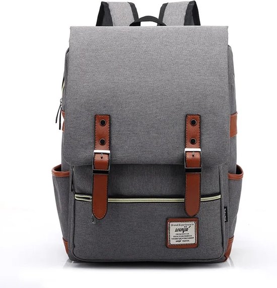 SBW - Retro rugtas - Vintage -16 Inch Laptop - Canvas - Travel - School ...