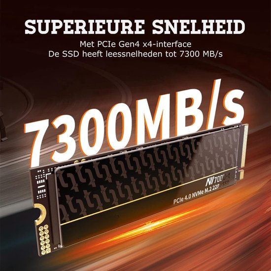 SSD PS5 [ 4 TB ] NVMe - PS5 Opslag Intern Tot 7300 MB/s Lees ...