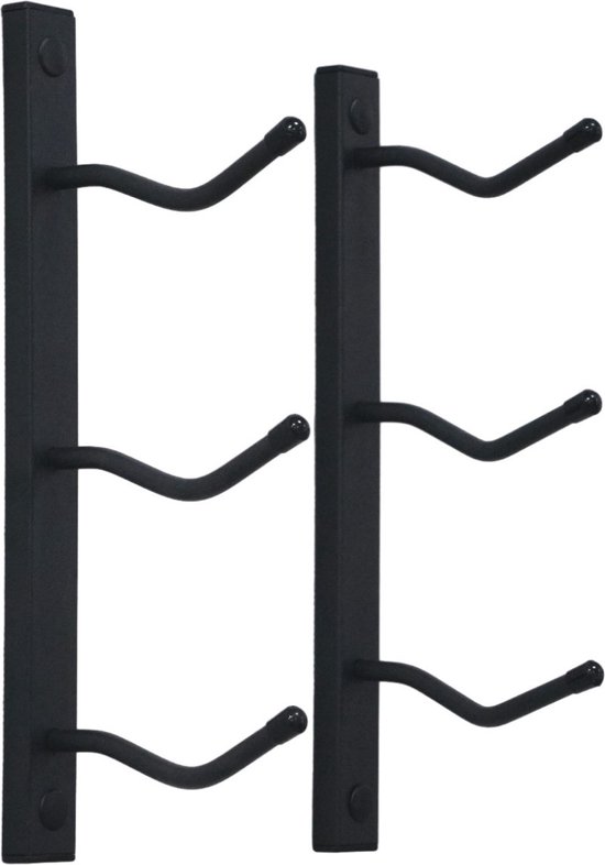 Vinata Ofanto wijnrek muur enkel - zwart - 3 flessen - wijnrekken ...