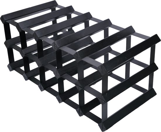 Vinata Grana wijnrek - zwart - 15 flessen - wijnrekken - flessenrek ...