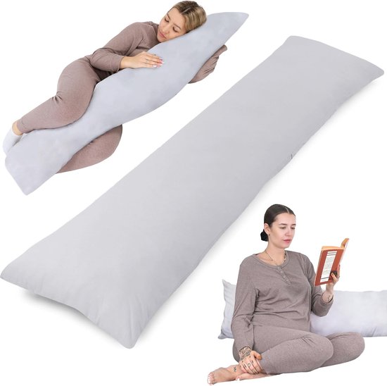 Zijslaper kussen met hoes katoen - comfortkussen slaapkussen ...