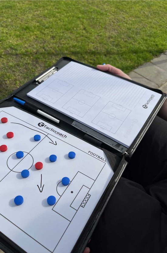 Coachmap Voetbal Met Rits - Leren Voetbalmap - Inclusief magneten en ...