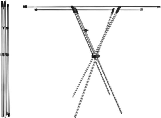 Opvouwbaar droogrek voor buiten, uittrekbaar tot 200 cm, grote ...