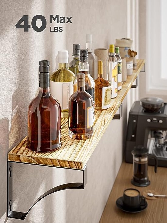 Wall rack, shelves, spice rack, modern wall decoration, bookcase, | bol