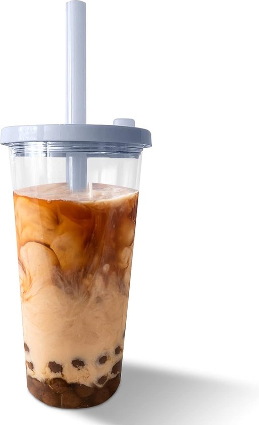 Gobelet Boba pour bubble tea, smoothie et milkshakes avec large paille ...