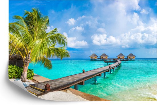 Fotobehang Tropische Vakantiehuizen Op De Malediven | bol