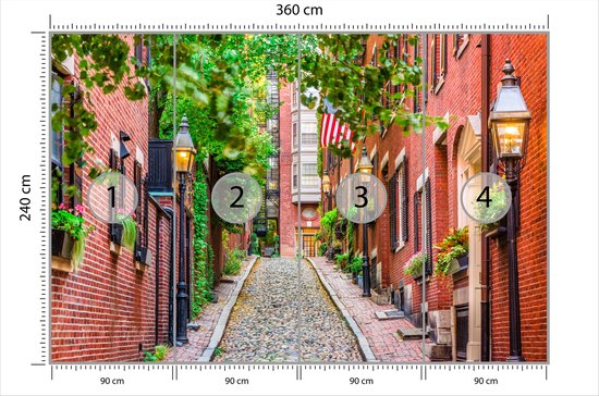 Fotobehang Steegje Stad | bol