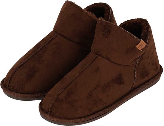 Apollo - Sloffen Heren - Suede - Bruin - Maat 41/42 - Pantoffels heren ...
