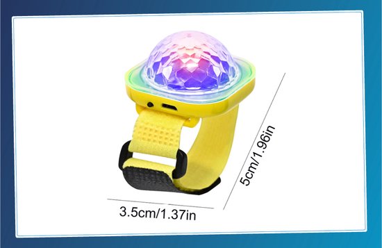 Disco-Watch // Disco Horloge // Mini Discobol - Kleur: Geel - Dé gadget ...