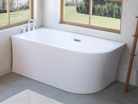 Shower & Design Hoekbad - 201 L - 150 x 75 x 59 cm - Wit - Acryl - Hoek ...