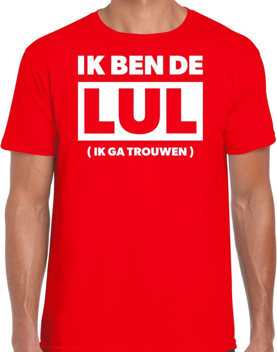 Bellatio Decorations vrijgezellen feest t-shirt heren - ik ben de lul - rood -... | bol