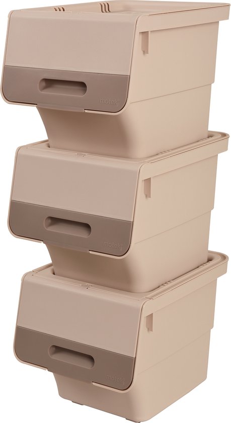 Motek® - Opbergbox - 3*12L=36 L - Met Wielen - Gerecycled Plastic ...