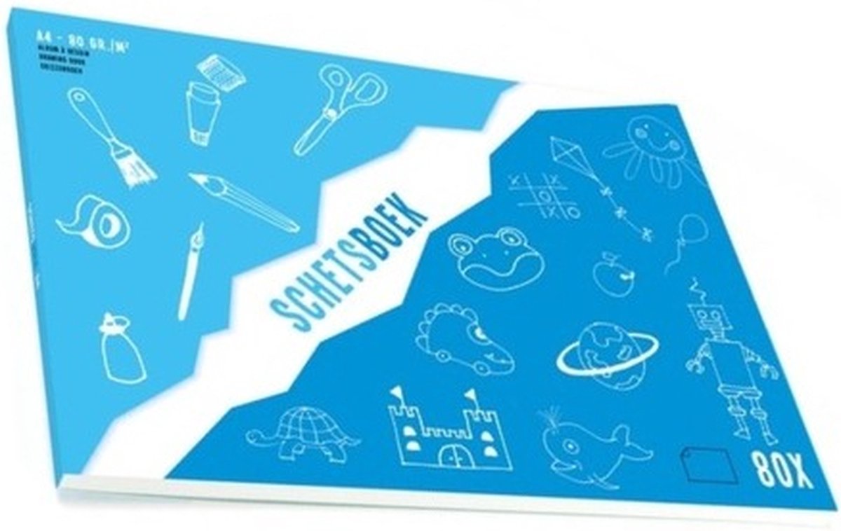 Schetsboek A4 formaat - 80 vellen blanco papier - Teken boeken A4 ...