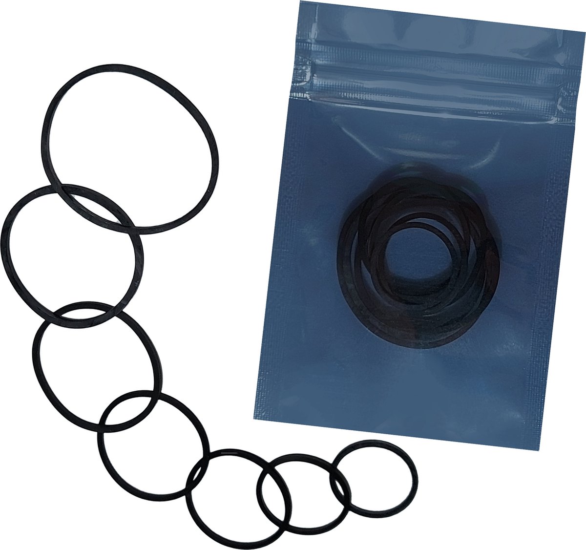 Set van 7 Vierkante Rubberen Aandrijf Riemen / Snaren voor CD en Dvd ...