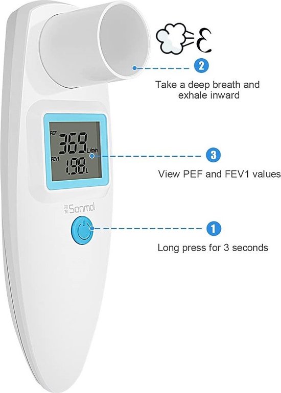 e-Mini-Wright digitale peak flow meter | bol