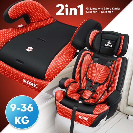 KIDIZ® kinderautostoeltje | kuip autostoeltje | 9 kg - 36 kg 1-12 jaar ...