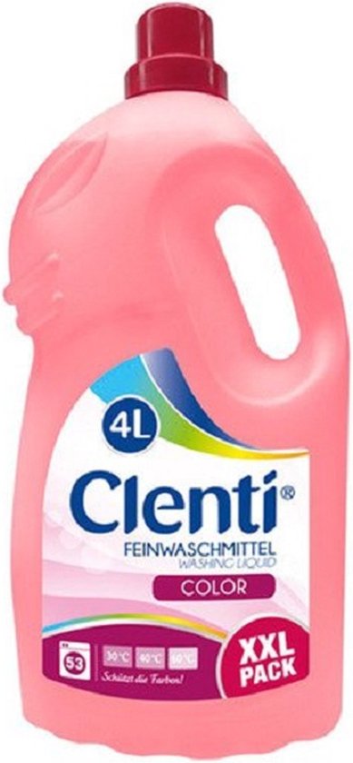 Clenti vloeibaar wasmiddel kleur 1x 4 liter XXL fles | bol