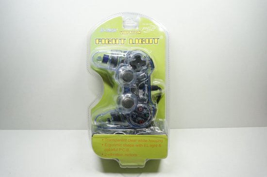 Controller geschikt voor Playstation 2 - Transparant Lichtblauw - 2 ...