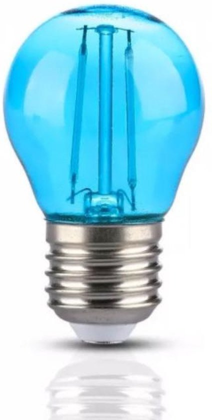 LED -bol E27 Filament 2W G45 Blue - Blauw licht - Verre - Blauw - Bleu - SILUMEN | bol