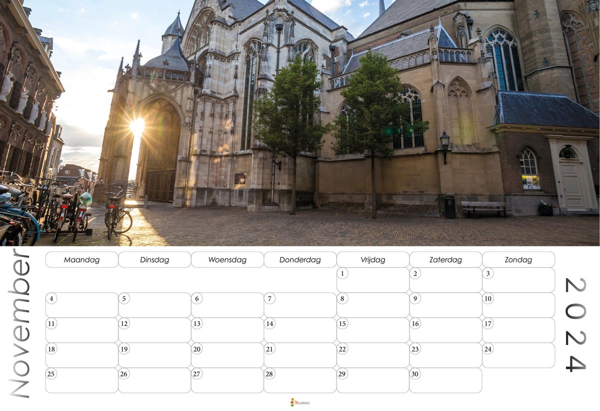 Huurdies - Nijmegen Kalender - Jaarkalender 2024 - 35x24 - 300gms | bol