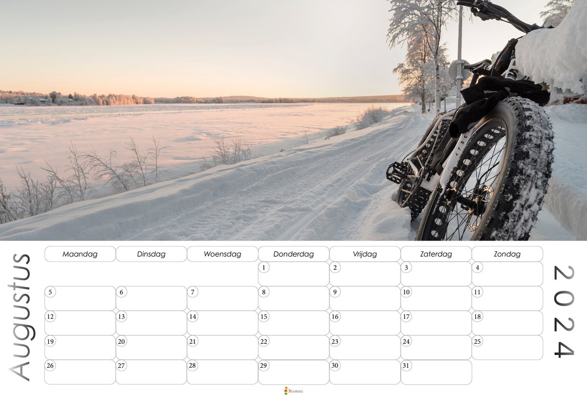 Huurdies - Mountainbike Kalender - Jaarkalender 2024 - 35x24 - 300gms ...