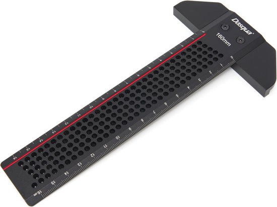 Dasqua 100 mm Professionele Aluminium T Liniaal met precisie ...