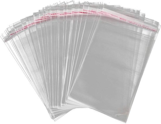400 Stuks - Doorzichtige Cellofaan Zakjes - Zelf Sluitende Zakjes ...