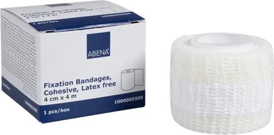 Abena Zelfklevend Verband - 1 Rol Verband - 4 cm x 4 m - Latexvrij ...