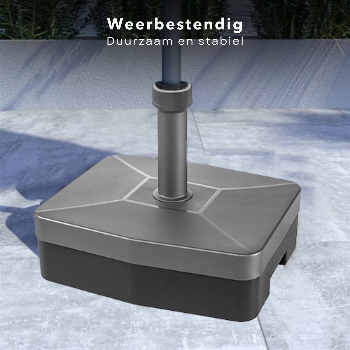 Cheqo® Parasolvoet met Wielen & Handgreep - Vulbaar - Stabiel en ...