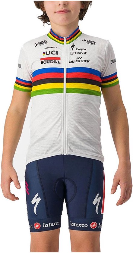 Castelli World Champion Soudal Quick-step 2023 Jersey Met Korte Mouwen ...