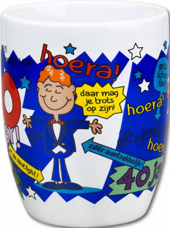 Mok - Sorini Bonbons - Hoera 40 jaar Man - Cartoon - In ...