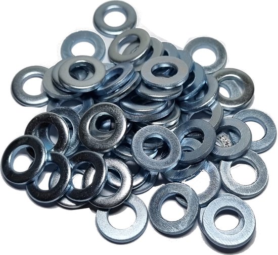 Sluitringen M10 DIN125 A-vorm plat, verzinkt sluitringen ...